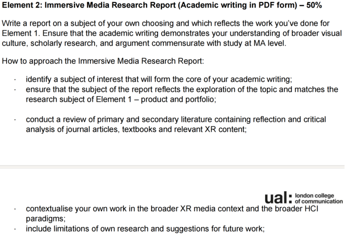 FMP Submission – Final Project & Thesis